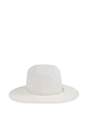Melissa Odabash Woven Fedora - White