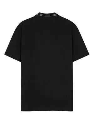 Versace Medusa-embroidered Polo Shirt - Black