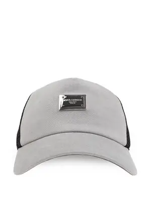 Dolce & Gabbana Baseball Cap With Plaque - Grey