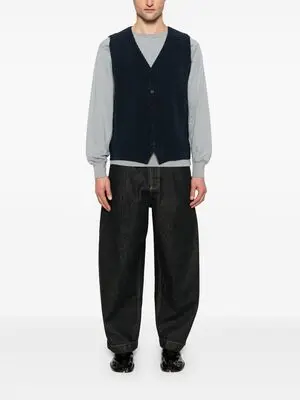 Issey Miyake Tailored Pleats Vest - Blue