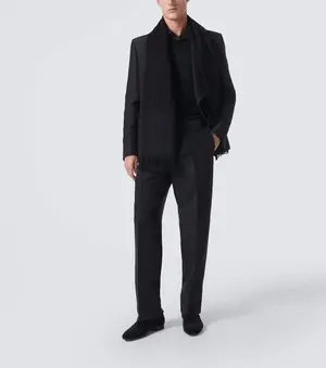 Loro Piana Leather-trimmed Velvet Loafers