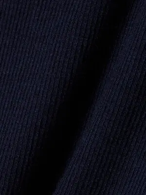 Brandon Maxwell The Phoebe Ruffled Ribbed Cashmere Tank