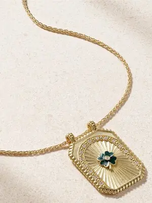 MARIE LICHTENBERG Clover Scapular Necklace - Gold