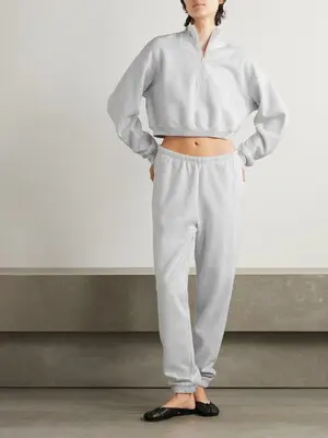 SKIMS Cotton-blend Fleece Track Pants - Gray
