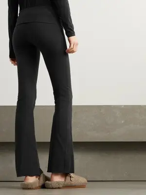 SKIMS Stretch-cotton Jersey Foldover Pants