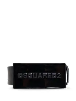 Dsquared2 Embossed Logo Leather Belt - Black