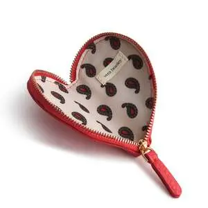 VERA BRADLEY Heart Coin Pouch In Goji Berry