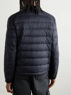 Moncler Slim-fit Logo-appliquéd Quilted Nylon Down Jacket - Blue