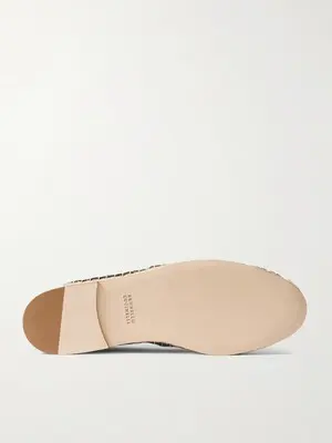 Brunello Cucinelli Leather-trimmed Suede Espadrilles - Brown