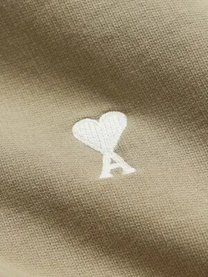 AMI Paris De Coeur Logo-embroidered Organic Cotton-jersey Sweatshirt