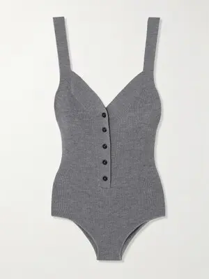 Maria Mcmanus Ribbed Merino Wool Bodysuit