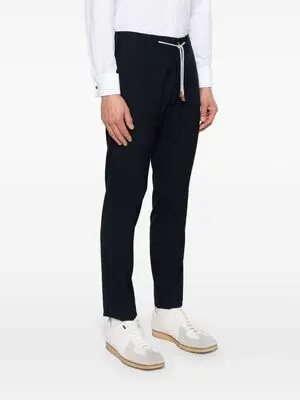 Eleventy Pleat-detail Trousers - Blue