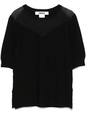 Dkny Sheer-panels T-shirt