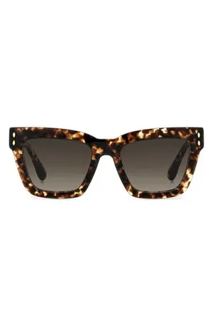Isabel Marant 53mm Rectangular Sunglasses - Havana/ Brown Sf