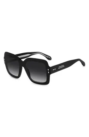 Isabel Marant 54mm Square Sunglasses - Black/ Dark Grey Sf