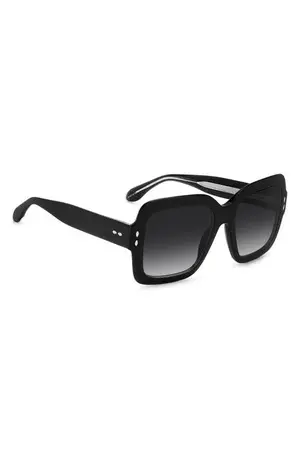 Isabel Marant 54mm Square Sunglasses - Black/ Dark Grey Sf