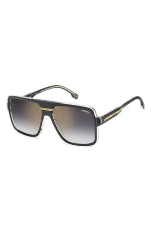 Carrera Eyewear 59mm Gradient Rectangular Sunglasses - Grey/ Grey