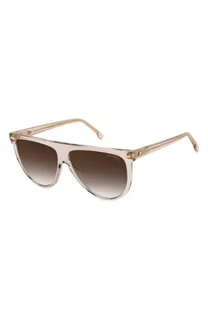 Carrera Eyewear 60mm Flat Top Sunglasses - Nude/ Brown