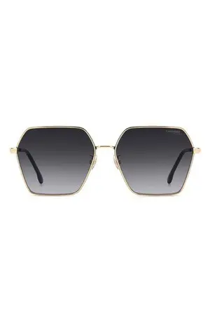 Carrera Eyewear Carrera Eyewear 60mm Octagon Sunglasses Gold Black/ Dark Grey Sf