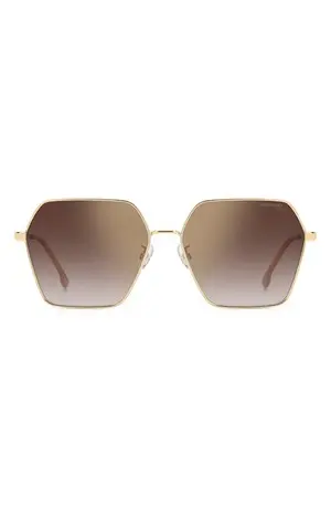 Carrera Eyewear 60mm Octagon Sunglasses - Gold Ivory/ Brown