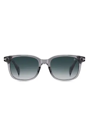 DB EYEWEAR BY DAVID BECKHAM 53mm Rectangular Sunglasses - Grey/ Dark Blue Sf