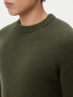 GOBI MONGOLIAN CASHMERE Cashmere Raglan Sleeve Sweater - Capulet Olive