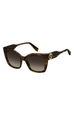 Marc Jacobs 54mm Cat Eye Sunglasses - Havana/ Brown