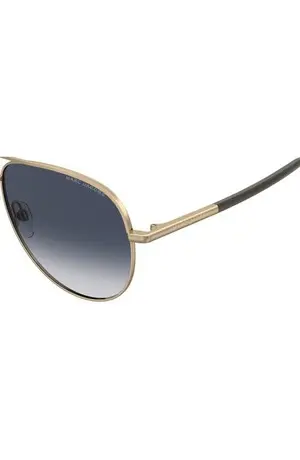 Marc Jacobs 61mm Gradient Aviator Sunglasses - Gold/ Dark Blue Sf
