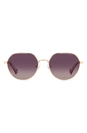 POLAROID 54mm Polarized Sunglasses - Gold Violet/ Burgundy Polar