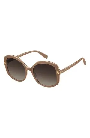 Marc Jacobs 56mm Round Sunglasses - Beige/brown