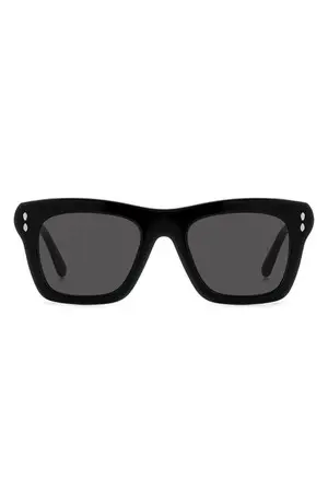 Isabel Marant Isabel Marant 51mm Rectangular Sunglasses Black/ Grey