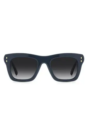 Isabel Marant 51mm Rectangular Sunglasses - Blue/ Dark Grey Sf