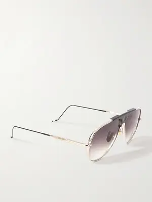 JACQUES MARIE MAGE Kyosho Daido Aviator-style Beta Titanium Sunglasses - Silver