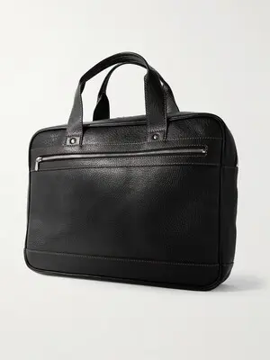 Brunello Cucinelli Textured-leather Briefcase - Black