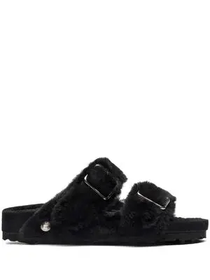 BIRKENSTOCK Shearling Sandals - Black
