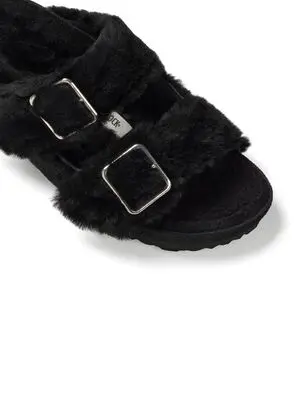 BIRKENSTOCK Shearling Sandals - Black