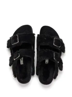 BIRKENSTOCK Shearling Sandals - Black
