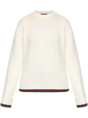Gucci Web-stripe Trim Sweater