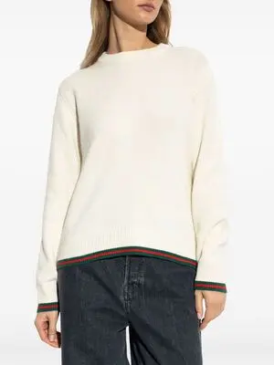 Gucci Web-stripe Trim Sweater