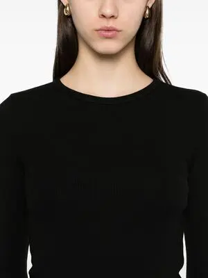 Eterne Long-sleeve Fitted Top - Black