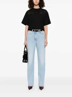 Elisabetta Franchi Embroidered T-shirt - Black