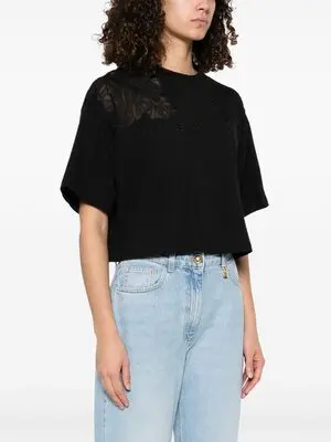 Elisabetta Franchi Embroidered T-shirt - Black