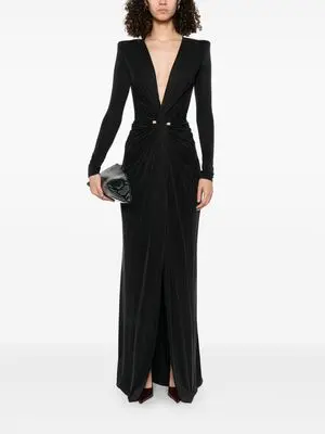 Elisabetta Franchi Piercing-detail Jersey Gown
