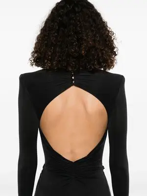 Elisabetta Franchi Piercing-detail Jersey Gown