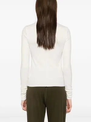 Eterne Long-sleeve Fitted Top - Neutrals