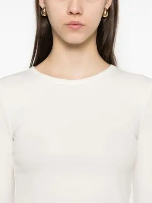 Eterne Long-sleeve Fitted Top - Neutrals