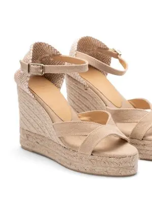 CastaÑer Bruna Espadrille Wedges - Neutrals