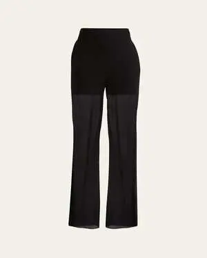SETCHU Double Sheer Straight Leg Pants