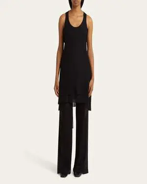 SETCHU Double Sheer Straight Leg Pants