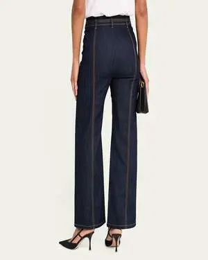 Cinq À Sept Dorothea Wide-leg Jeans - Indigo